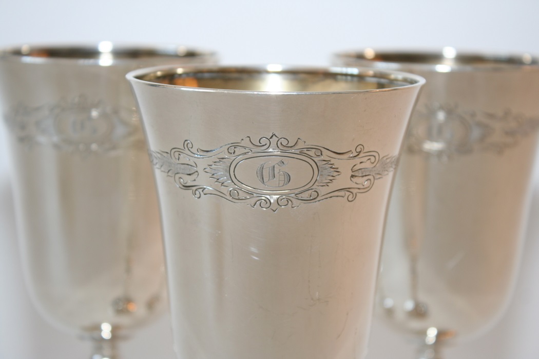 Three Sterling Goblets | EBTH
